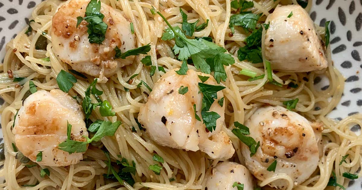 Lemon Caper Pasta & Seared Scallops Recipe - Samsung Food