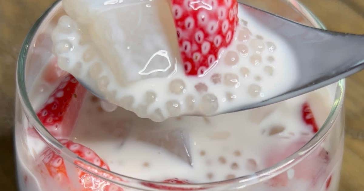 Strawberry Sago with Coconut jellies Recipe | Samsung Food App