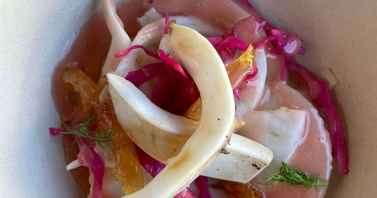 Jewel-toned Shaved Fennel Salad w/ Pickled Cabbage, Candied Lemons ...