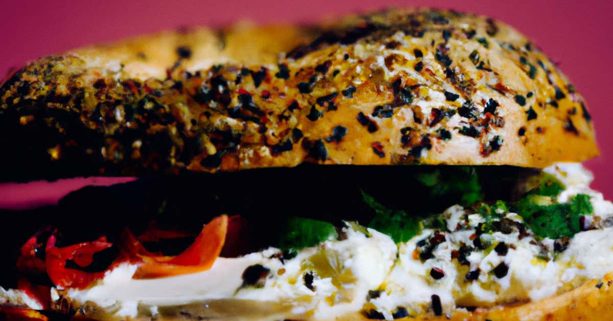 Healthy Philadelphia Cream Cheese Veggie Bagel Sandwich Recipe ...