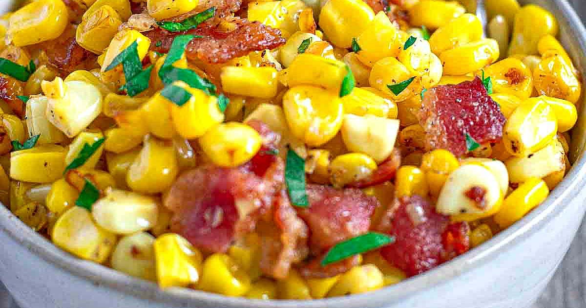 Fresh Corn and Bacon Side Dish Recipe - Samsung Food
