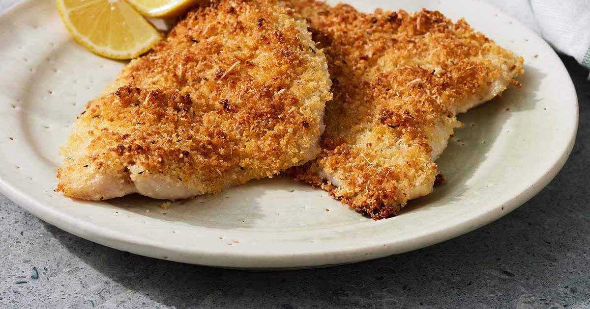Baked Flounder with Panko and Parmesan Recipe - Samsung Food