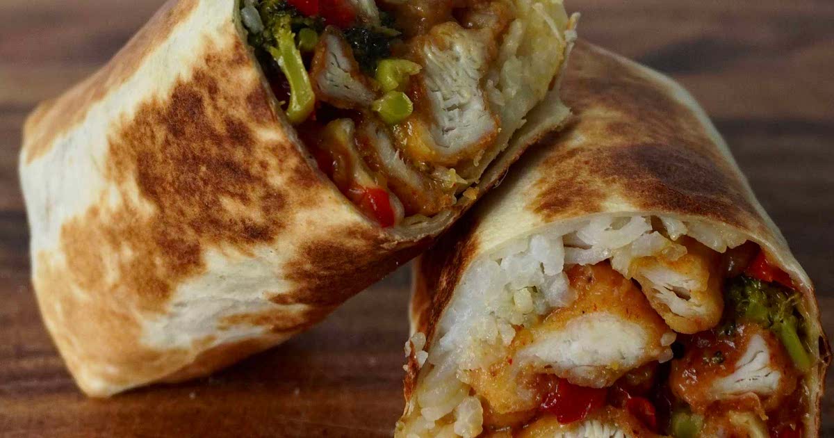 Orange chicken burrito Recipe - Samsung Food