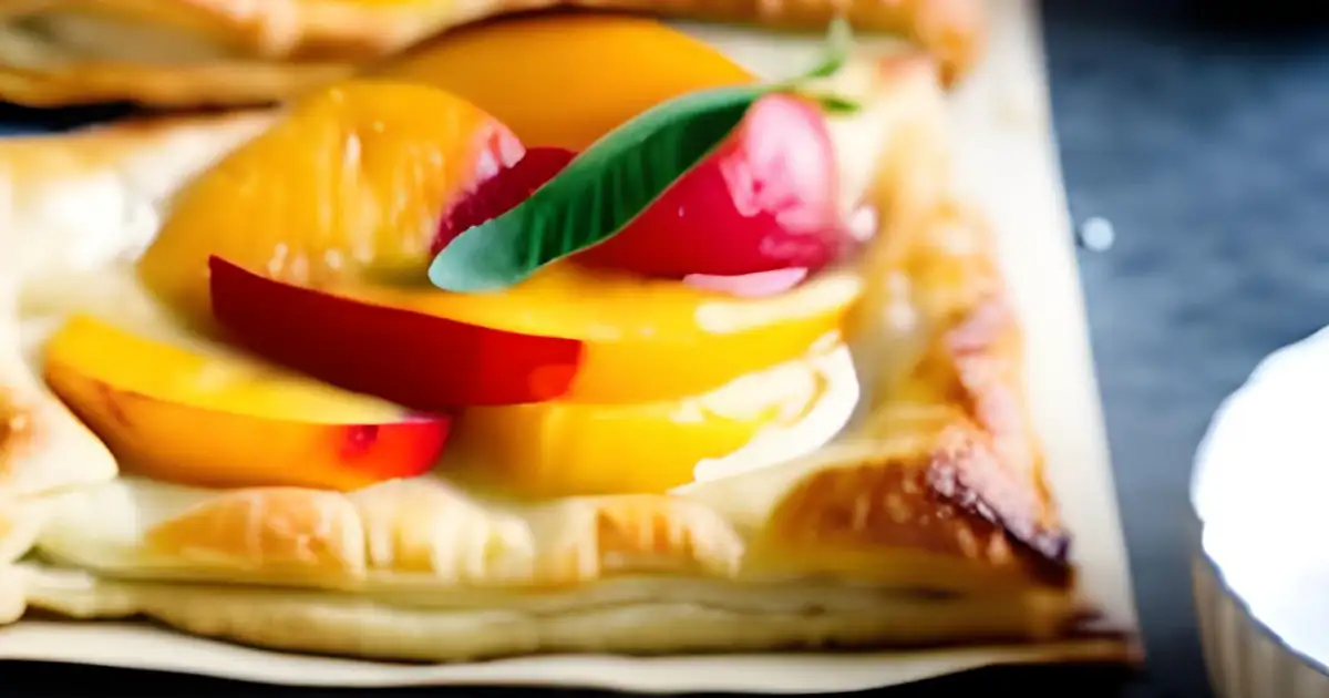 Golden Upside-Down Peach Puff Pastries Recipe - Samsung Food