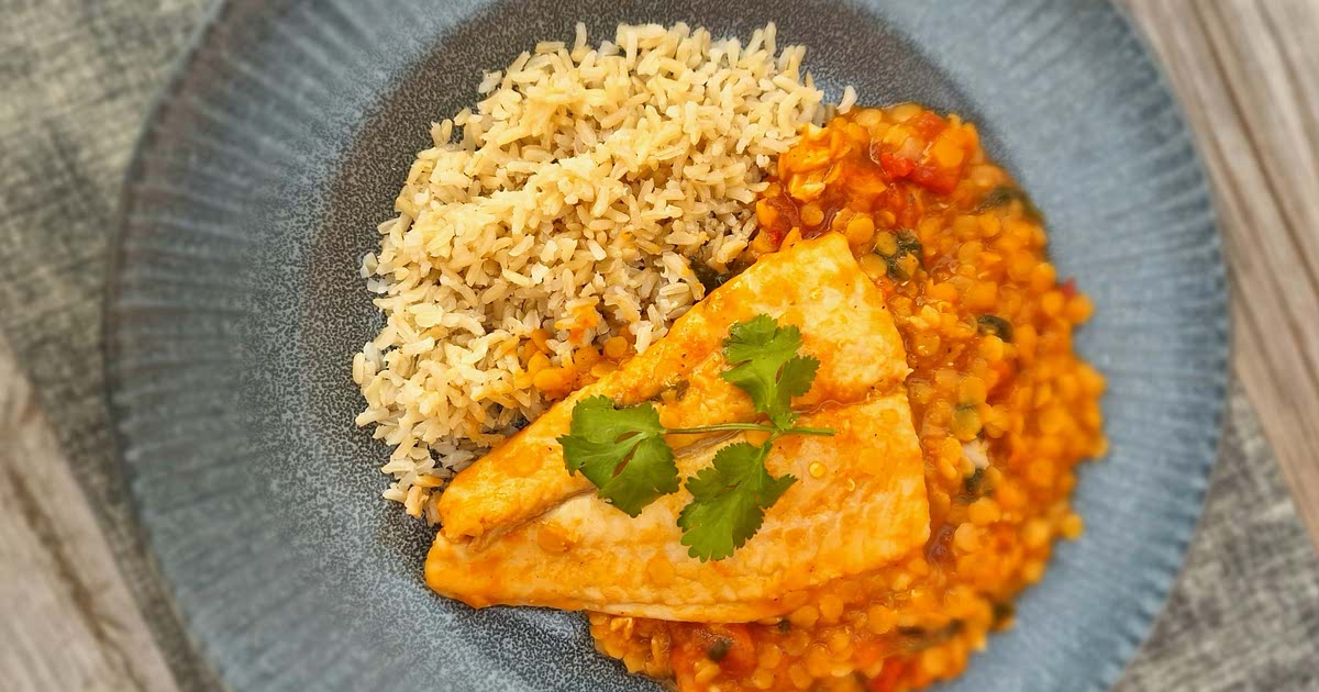 Fragrant Fish, Coconut, Tomato, and Lentils Recipe — Samsung Food