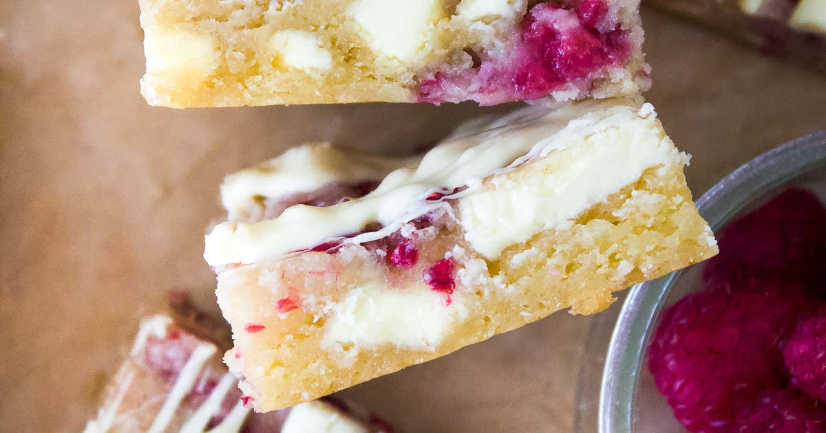 White Chocolate Raspberry Blondies Recipe Samsung Food