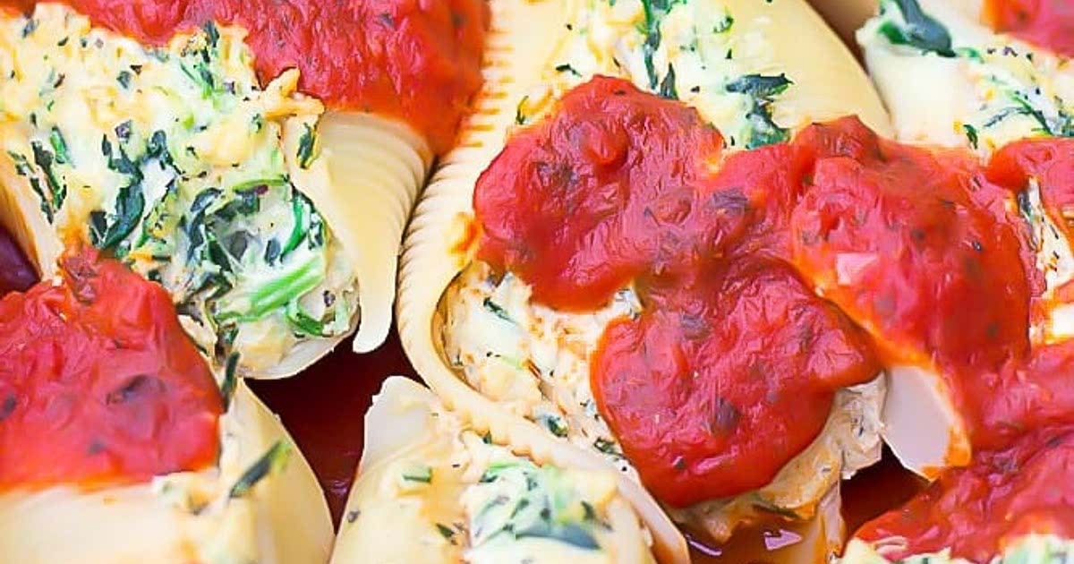 Vegan Stuffed Jumbo Shells with Spinach Recipe - Samsung Food