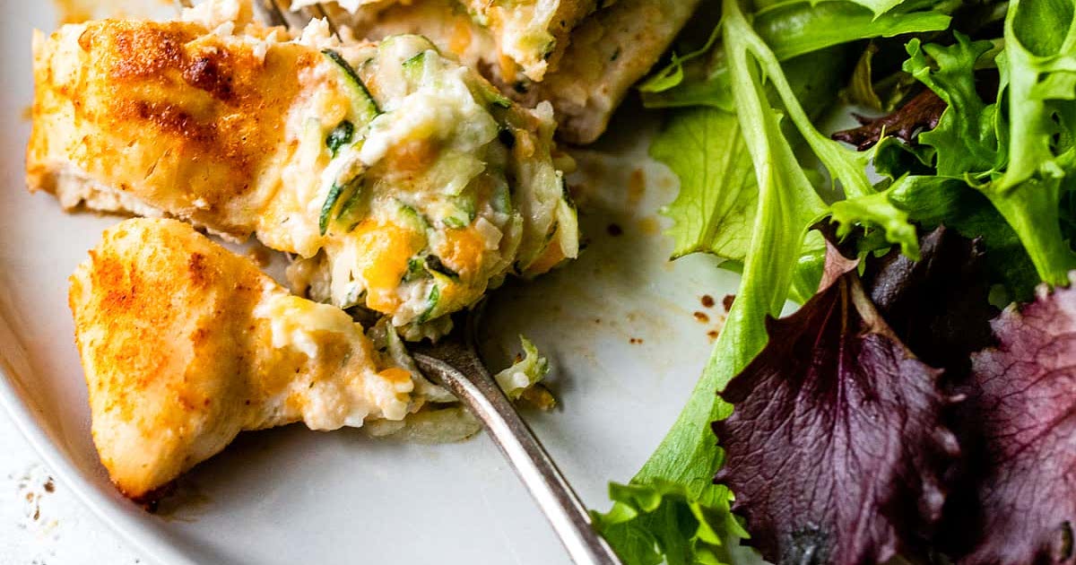 Cheesy Stuffed Chicken Breast with Zucchini Recipe - Samsung Food