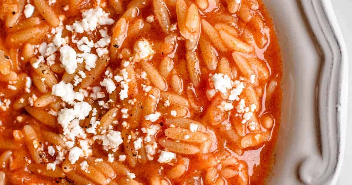 Manestra - Greek Orzo With Tomato Sauce Recipe | Samsung Food App