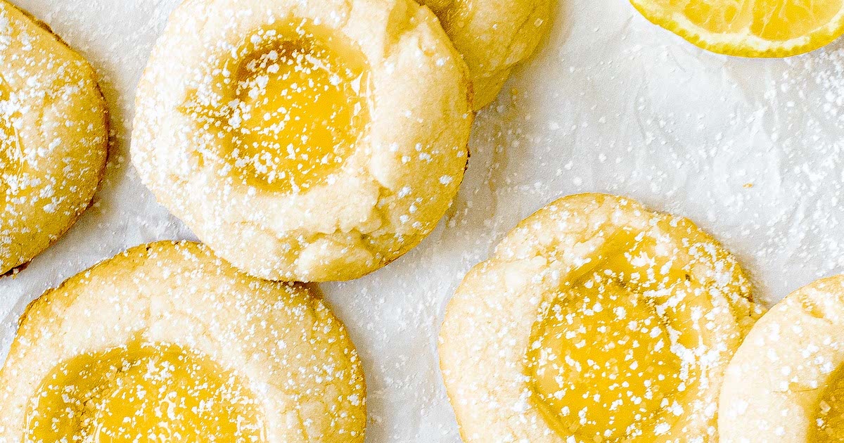Lemon Curd Cookies Recipe - Shortbread Lemon Bar Cookies with Lemon ...