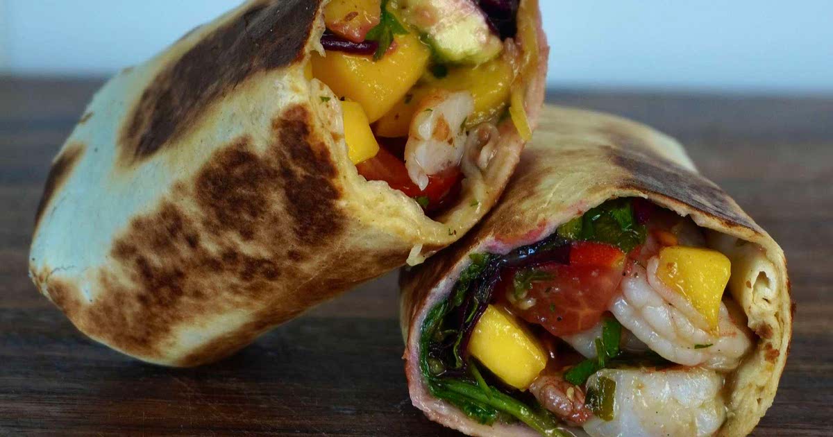 Mango prawn wrap Recipe — Samsung Food