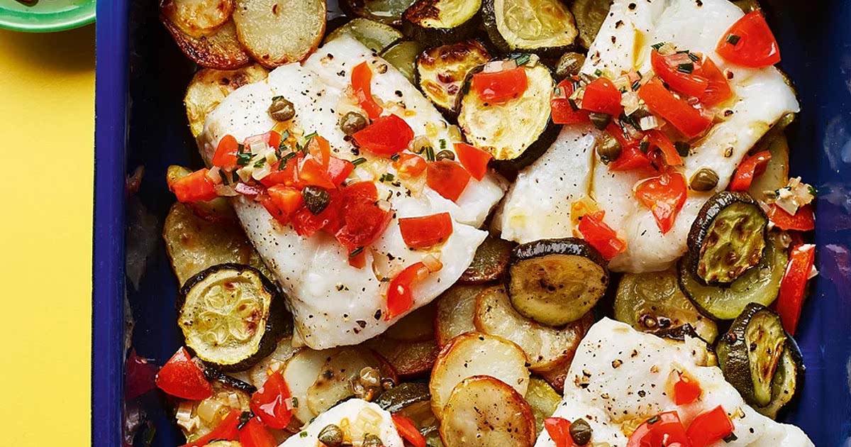 Roast Cod with Tomato Dressing Recipe - Samsung Food