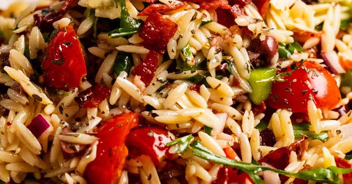 Italian Orzo Salad (Risoni) with Crispy Salami Bits Recipe - Samsung Food
