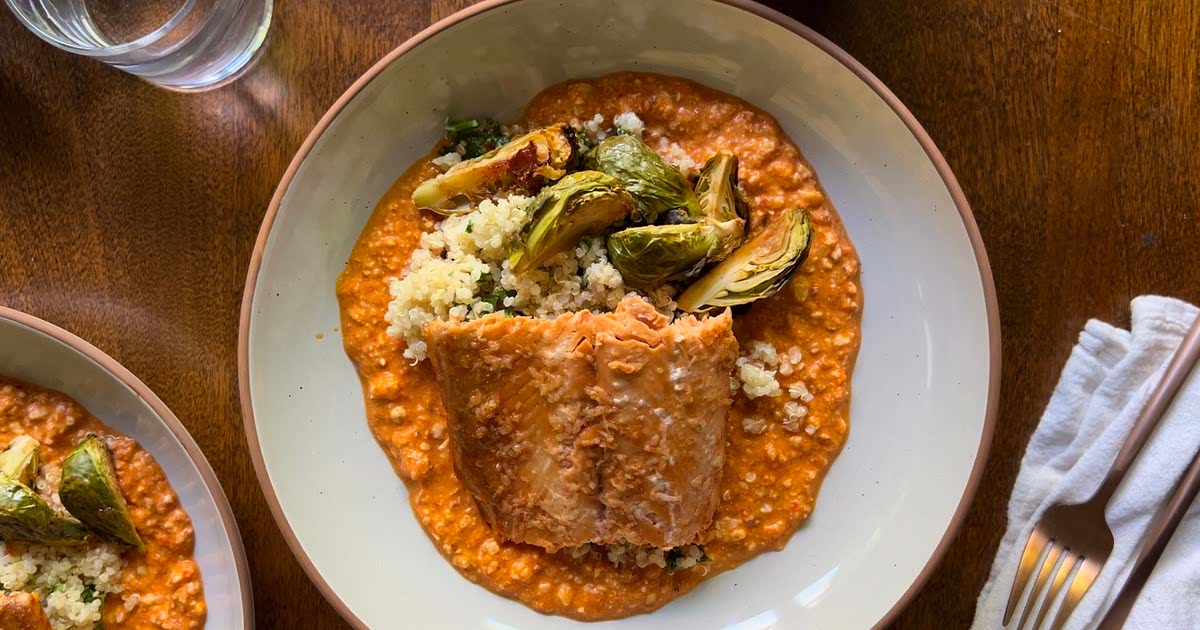 Romesco Salmon [30 min dinner] Recipe — Samsung Food