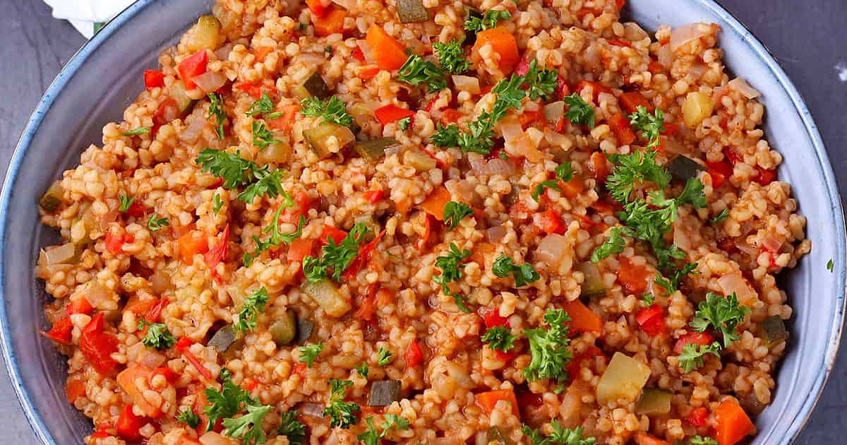 Middle Eastern Vegetable Bulgur Pilaf Recipe - Samsung Food