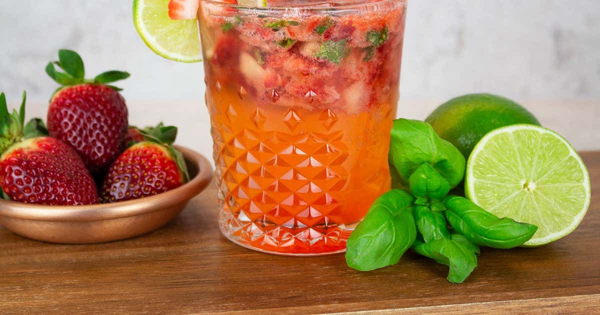 Strawberry Basil Mocktail Recipe — Samsung Food
