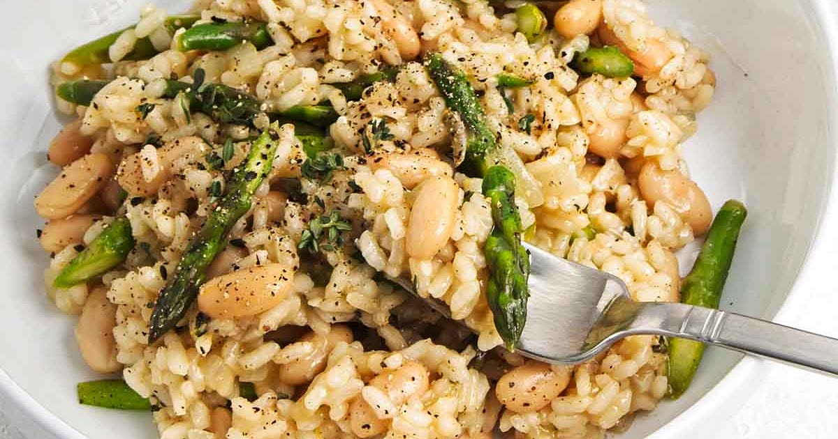 Lemon Asparagus Risotto Recipe | Samsung Food App