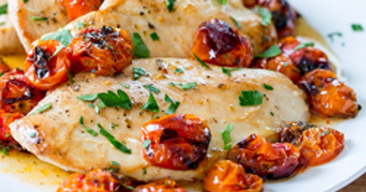 Baked Chicken with Cherry Tomatoes Recipe | Samsung Food App