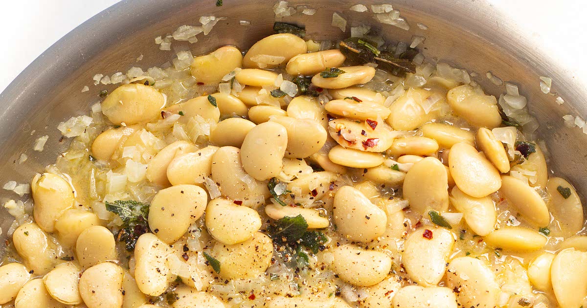 White Wine Beans with Sage & Sweet Potato Recipe - Samsung Food