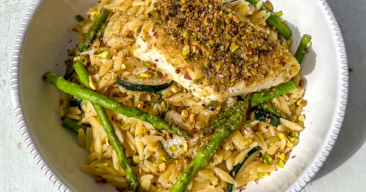 Pistachio Cod Orzo Recipe - Samsung Food