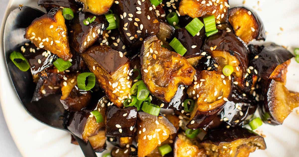 25 Minute Sweet & Sticky Air Fryer Eggplant Recipe - Samsung Food