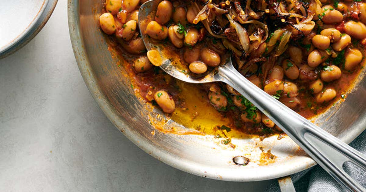 Rosemary White Beans With Frizzled Onions and Tomato Recipe — Samsung Food