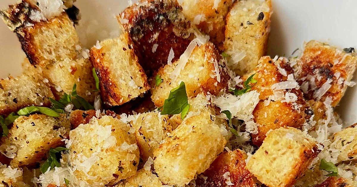 Crispy Cheesy Croutons Recipe — Samsung Food
