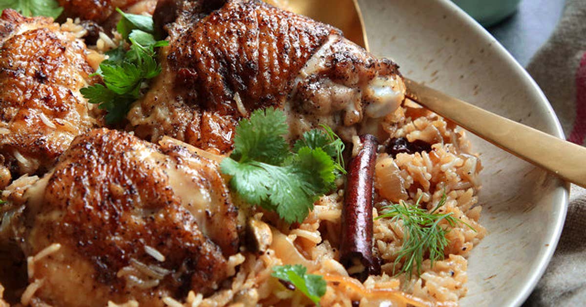 Chicken With Caramelized Onion and Cardamom Rice Recipe - Samsung Food