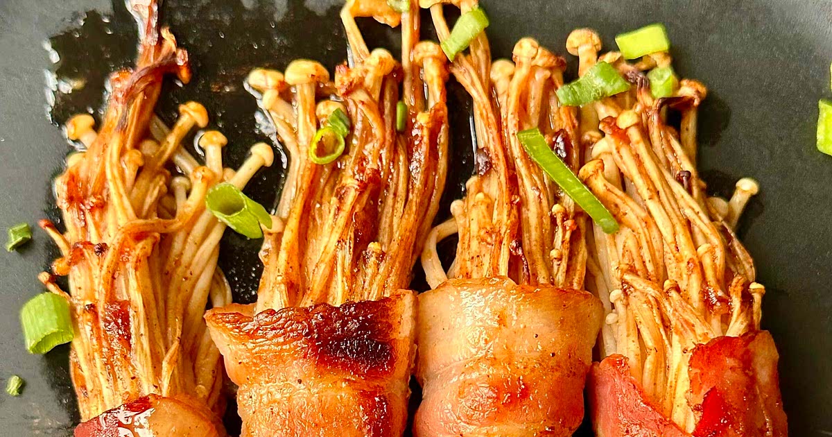 Spicy Bacon Enoki Mushrooms Recipe | Samsung Food App