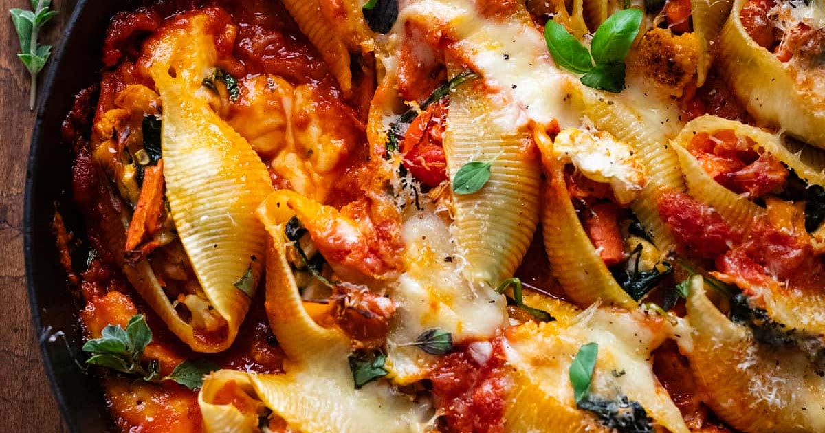 Vegetarian Stuffed Shells (without ricotta) Recipe — Samsung Food