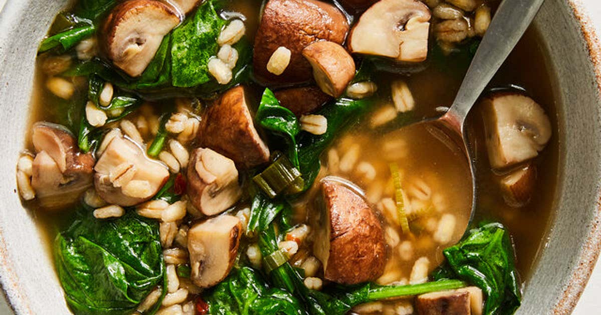 Miso-Mushroom Barley Soup Recipe — Samsung Food