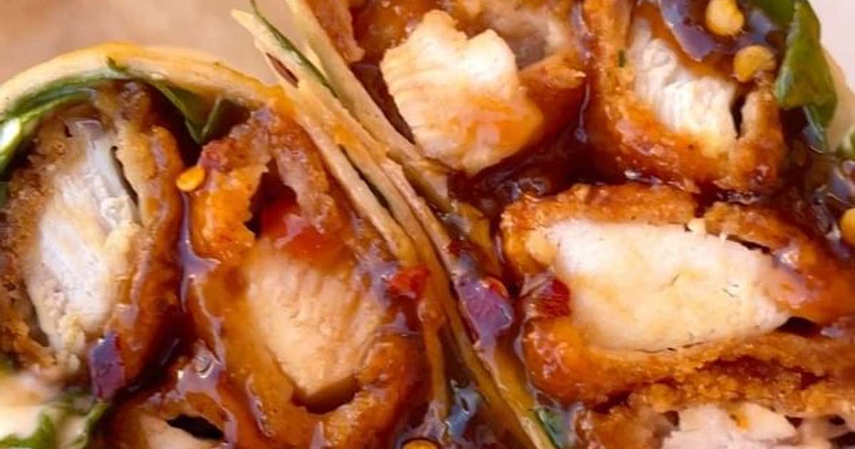 Chilli honey chicken wrap Recipe — Samsung Food