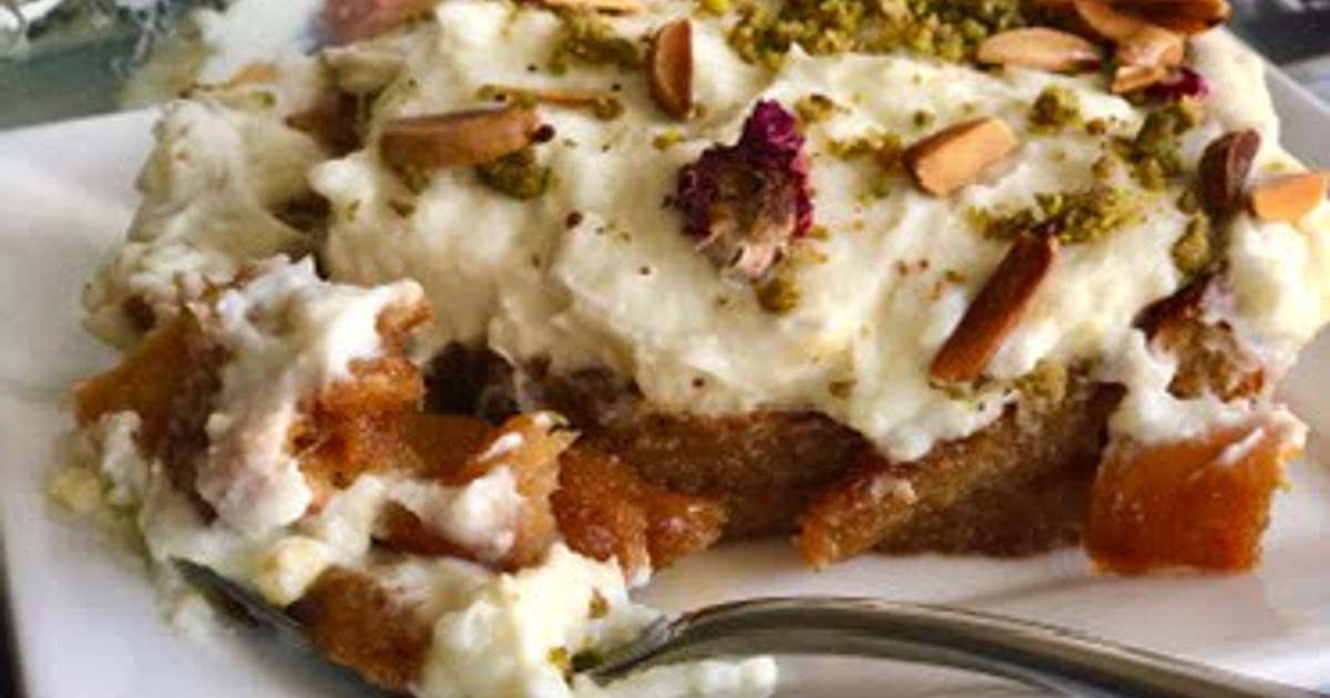 Aish El Saraya- Rose Water Bread Pudding Recipe - Samsung Food