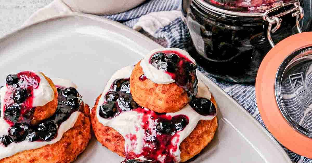 Papanasi: Sweet Cheese Donuts with Blueberry & Cream Recipe — Samsung Food