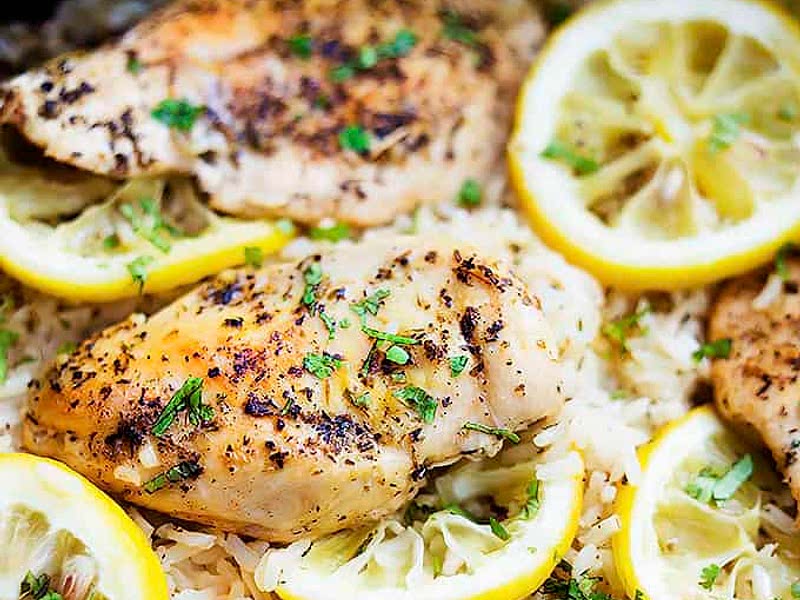 One Pot Lemon Herb Chicken & Rice Recipe - Samsung Food