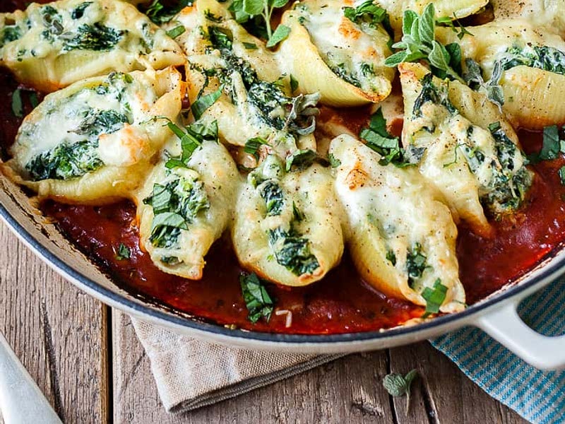 Easy Spinach & Ricotta Stuffed Shells Recipe - Samsung Food
