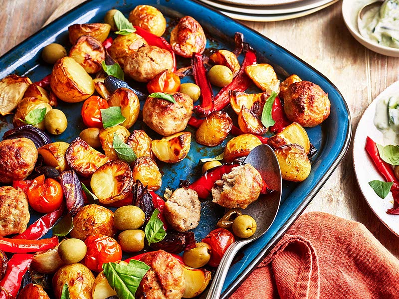 Turkey meatball traybake Recipe - Samsung Food