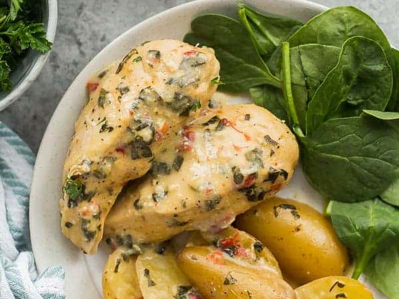 Italian Crockpot Chicken And Potatoes Recipe Samsung Food
