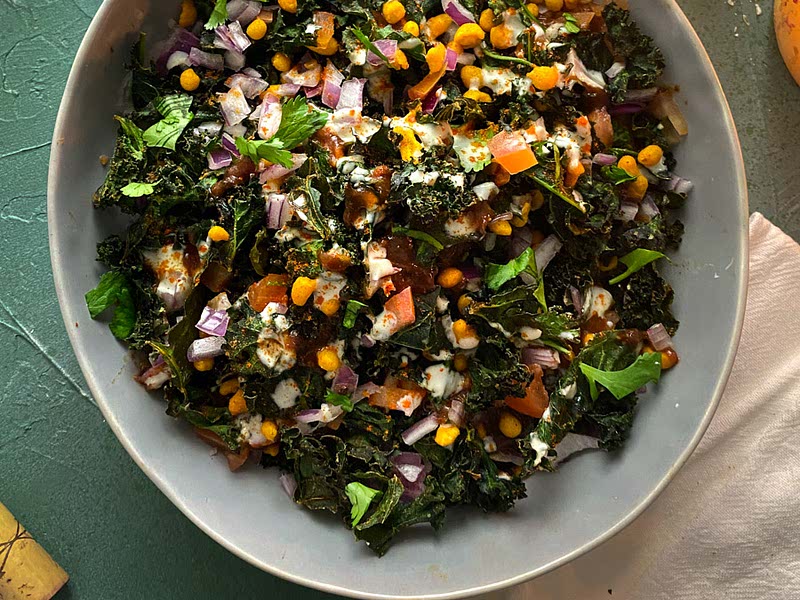 Crispy Kale Chaat Recipe - Samsung Food