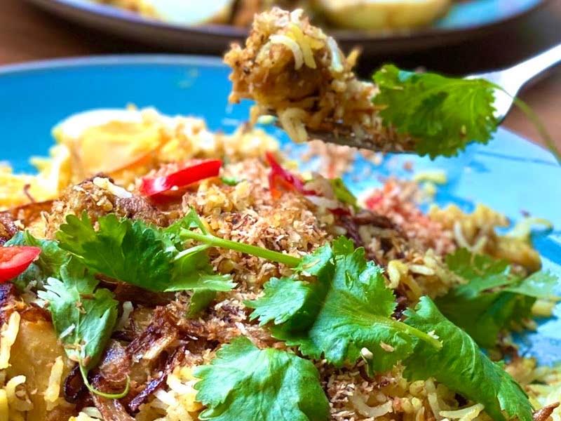 Chef Norman's Aromatic Chicken Rendang Biryani Recipe - Samsung Food