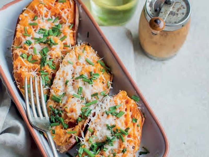 Jacket sweet potato with cheese Recipe - Samsung Food