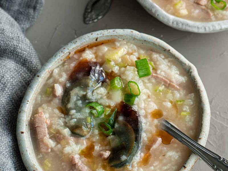 Century Egg Congee with Pork Recipe - Samsung Food