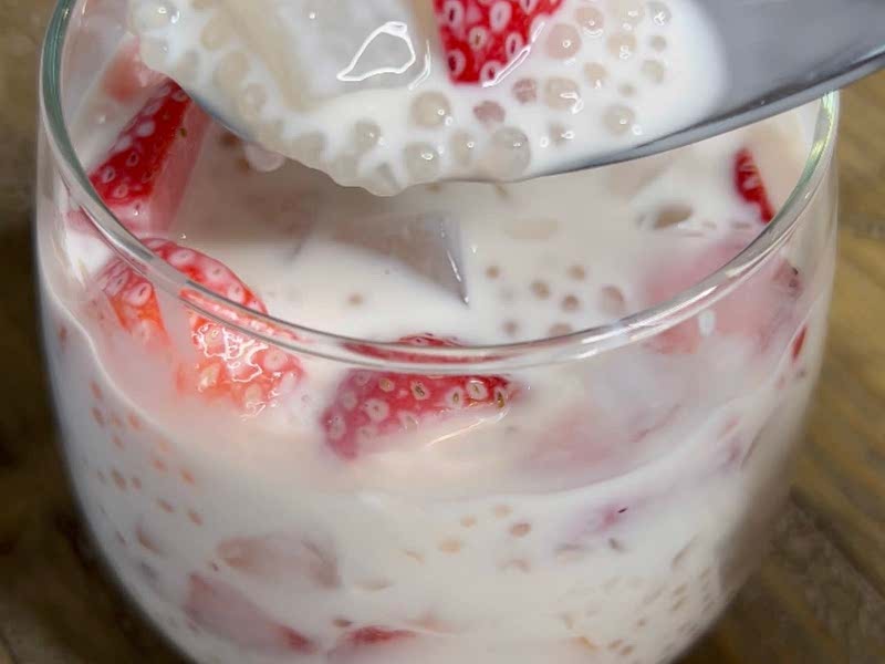 Strawberry Sago with Coconut jellies Recipe - Samsung Food