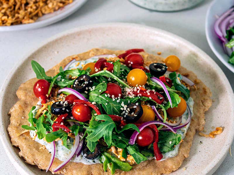 HIGH-PROTEIN FLATBREAD Recipe - Samsung Food