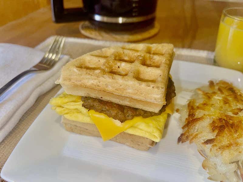 Plant-Based McWaffle Breakfast Sandwiches Recipe - Samsung Food