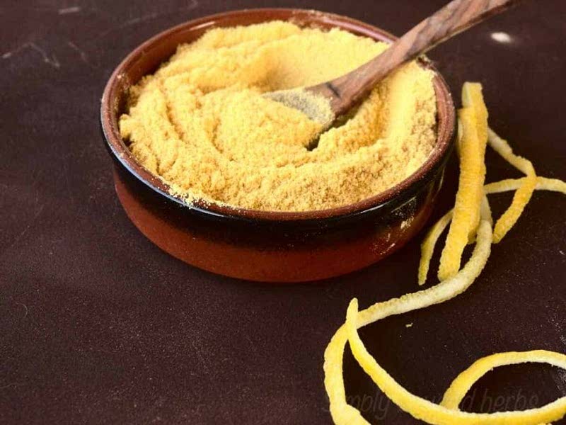Dehydrated lemon powder from dried citrus peel and ways to use it ...