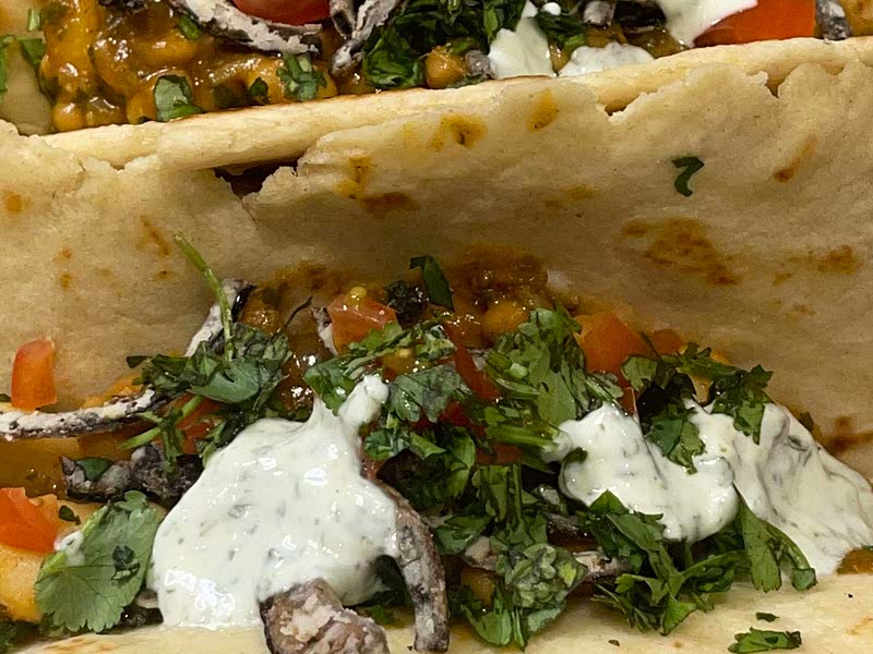 Bean bean curry Naan bread Tacos Recipe - Samsung Food