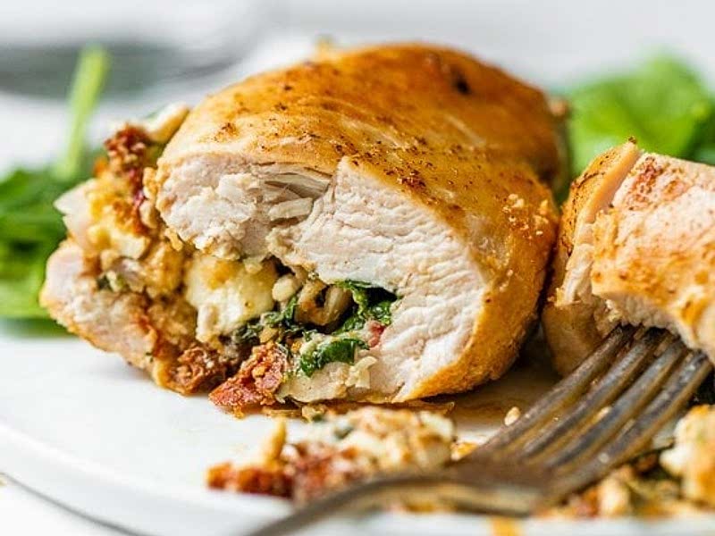 Spinach Tomato Feta Stuffed Chicken Breast Recipe - Samsung Food