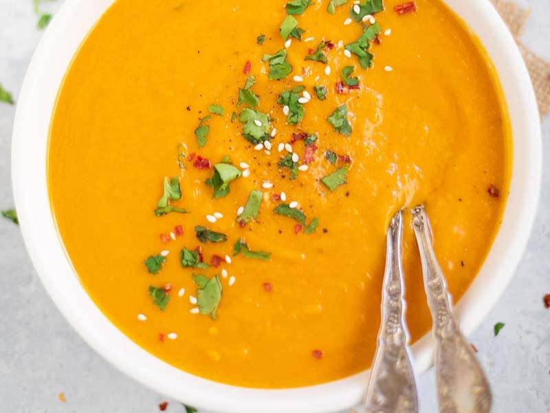 Instant Pot Carrot Soup With Ginger And Coconut Milk Recipe Samsung Food