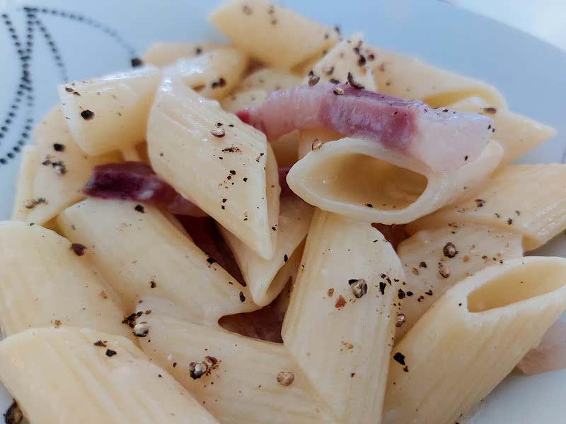 Pasta - pecorino, cheek lard and pepper Recipe - Samsung Food
